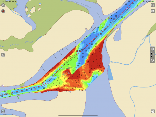 NC: Intracoastal and Shallotte Inlet, CAUTION: Area of frequent ...