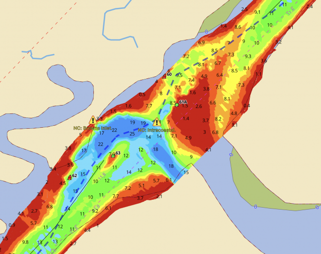NC: Browns Inlet, MM 238.2 located in | Waterway Guide Navigation Alert
