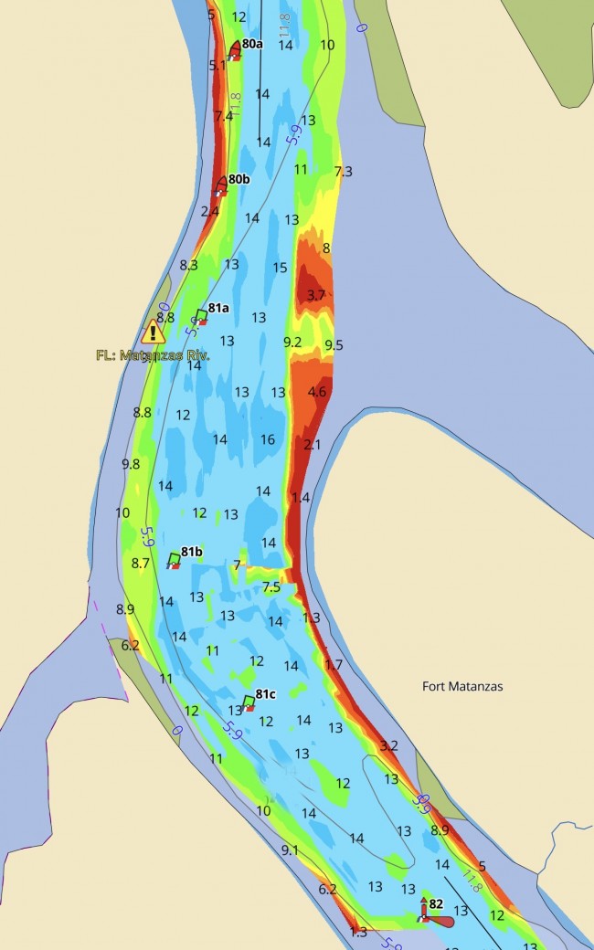 FL: Matanzas River by R80A, MM 792.5 located in | Waterway Guide ...