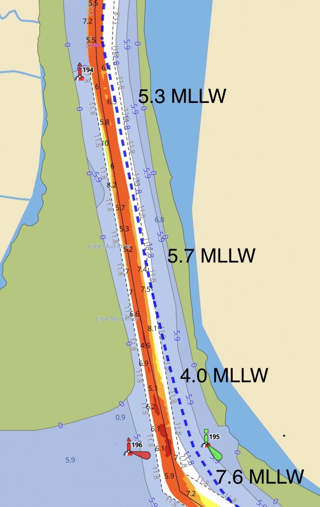 GA: Little Mud River, Shoaling at Atlantic Intracoastal MM 653.7 ...