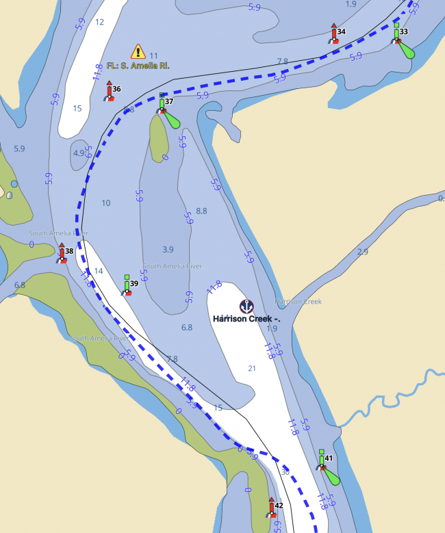 FL: S. Amelia River by G37, MM 725 located in | Waterway Guide ...