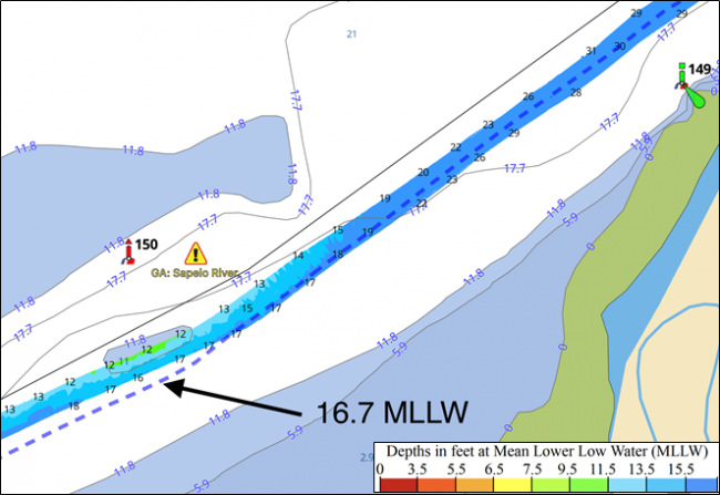 GA: Sapelo River by R150, shoaling MM 638.2 located in | Waterway Guide ...