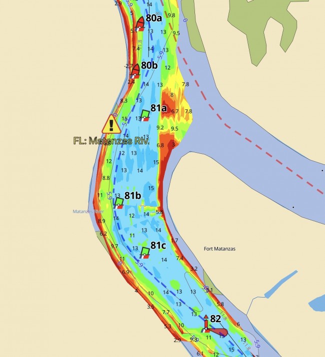 FL: Matanzas River by R80A, MM 792.5 located in | Waterway Guide ...