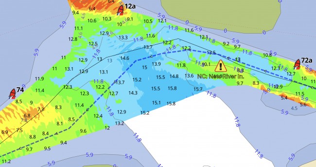 NC: New River Inlet on ICW MM 244 located in AIWW 246.00 | Waterway ...