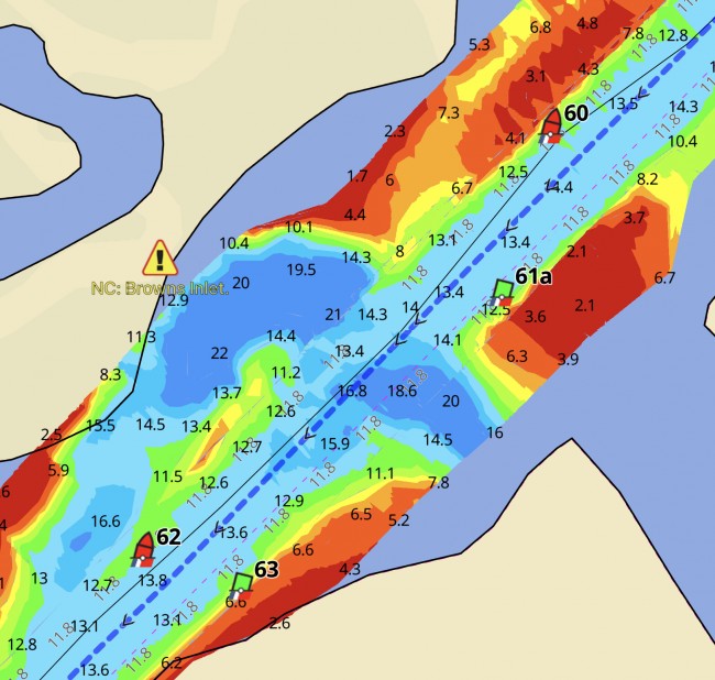 NC: Browns Inlet, shoaling by G61A ICW MM 238.2 located in | Waterway ...