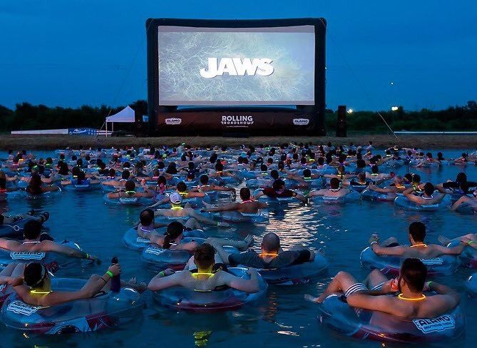 You're gonna need a bigger float to watch JAWS, while floating in an ...